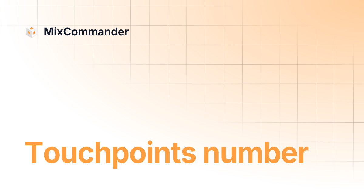 Touchpoints number | MixCommander