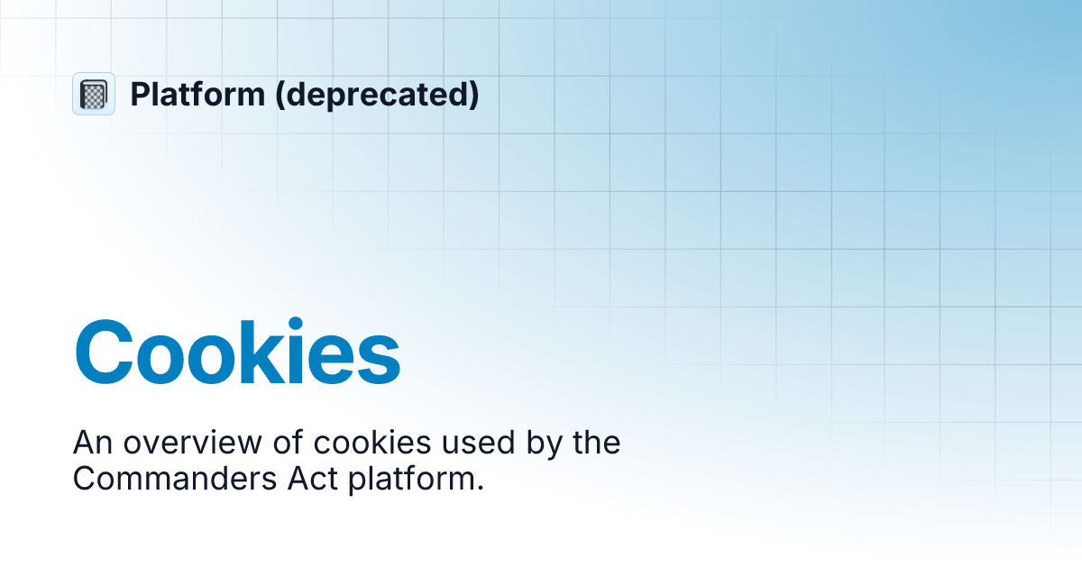 Cookies | Platform (deprecated)